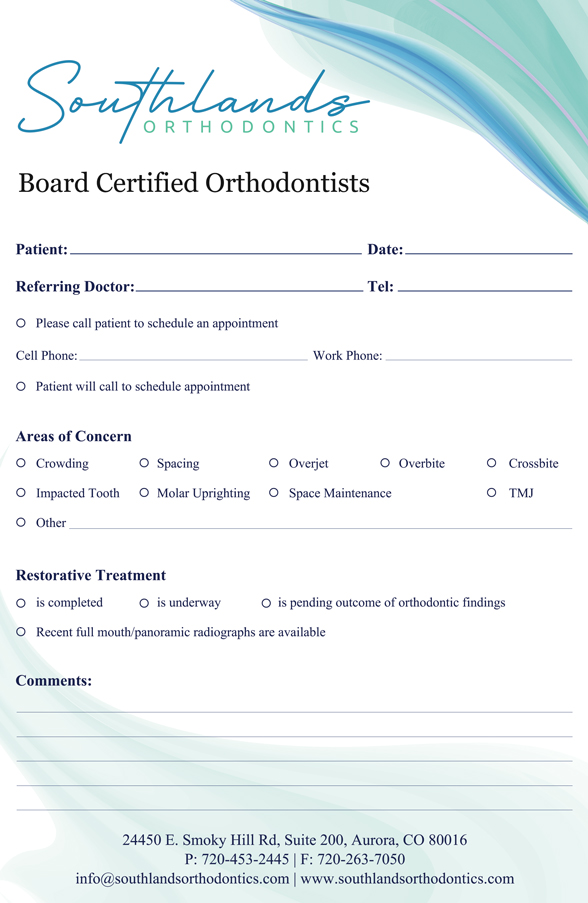 Orthodontist Referral in Aurora, CO | Southlands Orthodontics